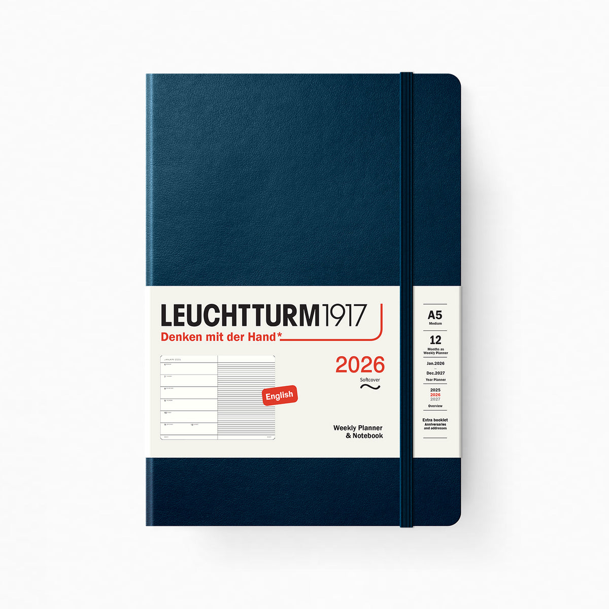 2026 Leuchtturm 1917 Weekly Planner & Notebook - DEEP SEA Softcover, R – Jenni Bick Custom Journals