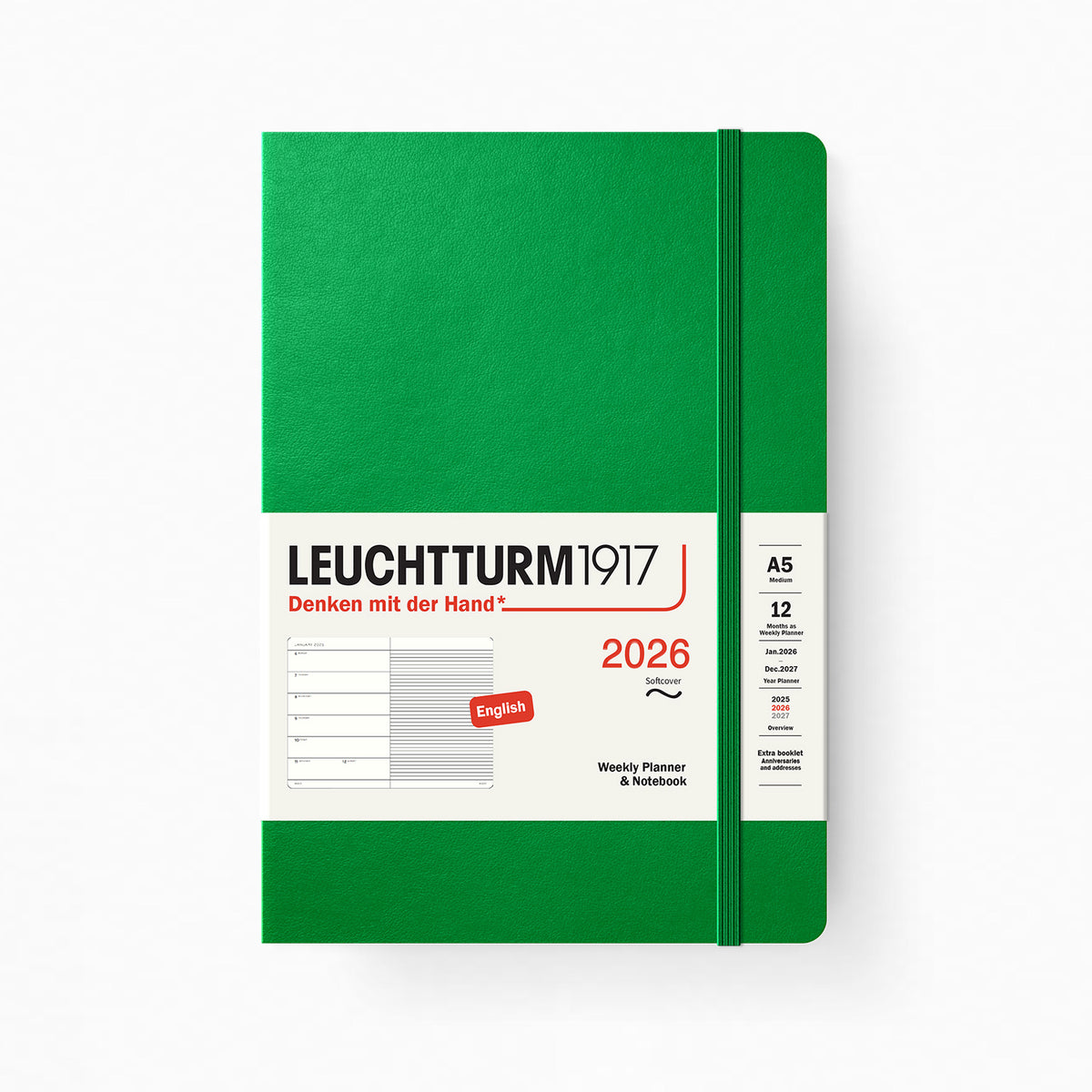 2026 Leuchtturm 1917 Weekly Planner & Notebook - SPRING LEAF Softcover – Jenni Bick Custom Journals