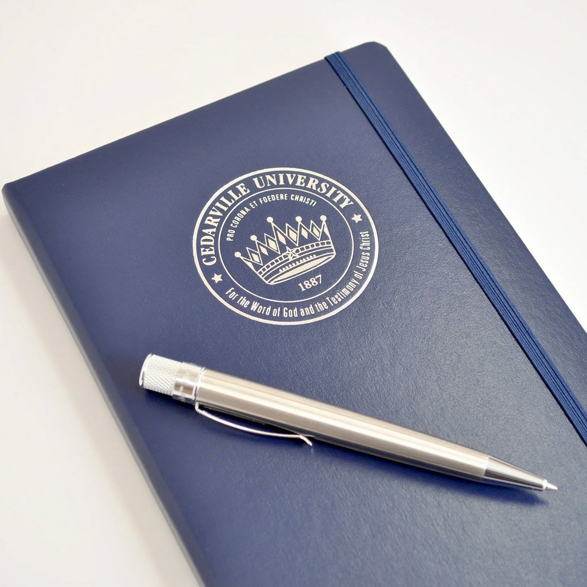 Silver Logo on Navy Blue Notebook – Jenni Bick Custom Journals