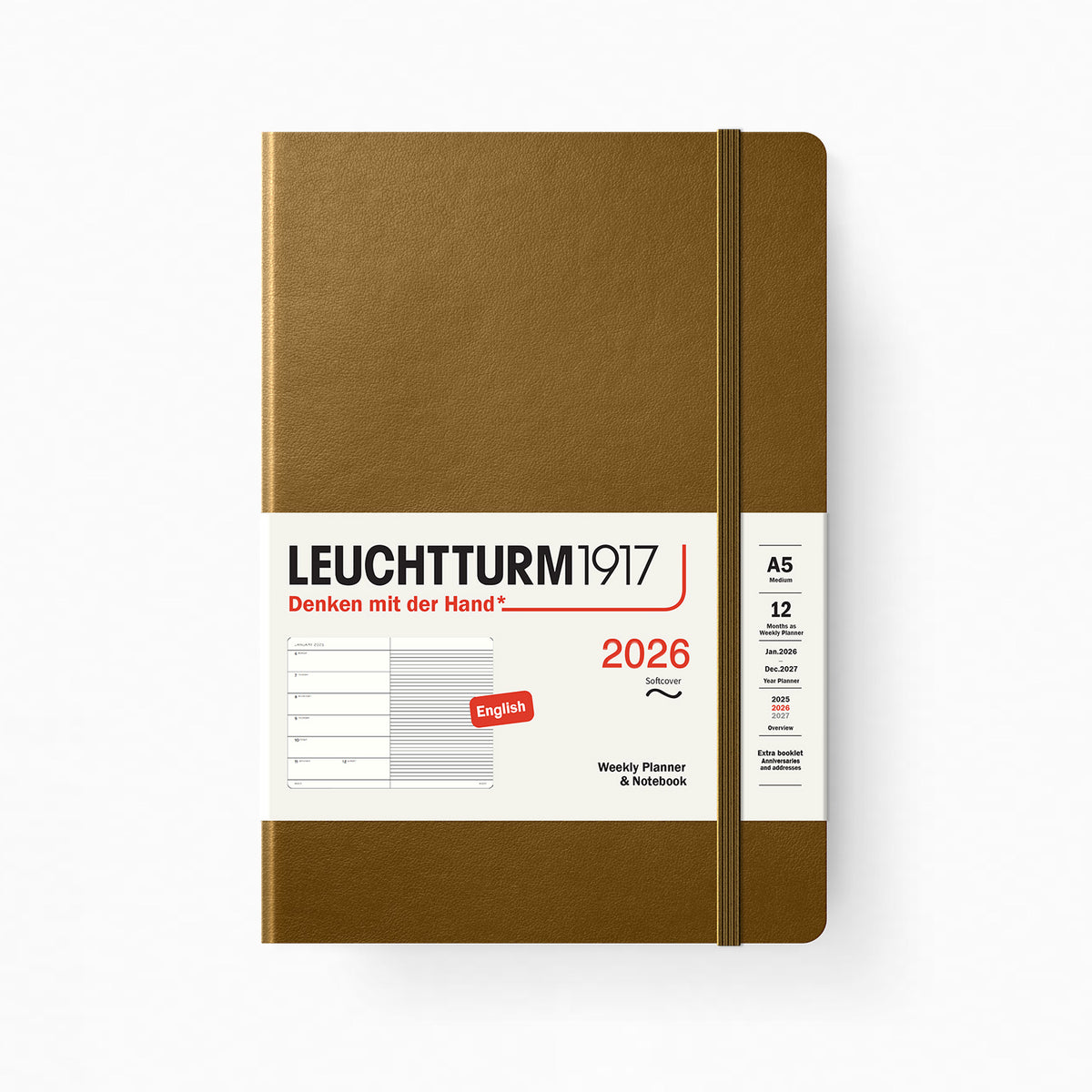 2026 Leuchtturm 1917 Weekly Planner & Notebook - SPICE BROWN Softcover ...