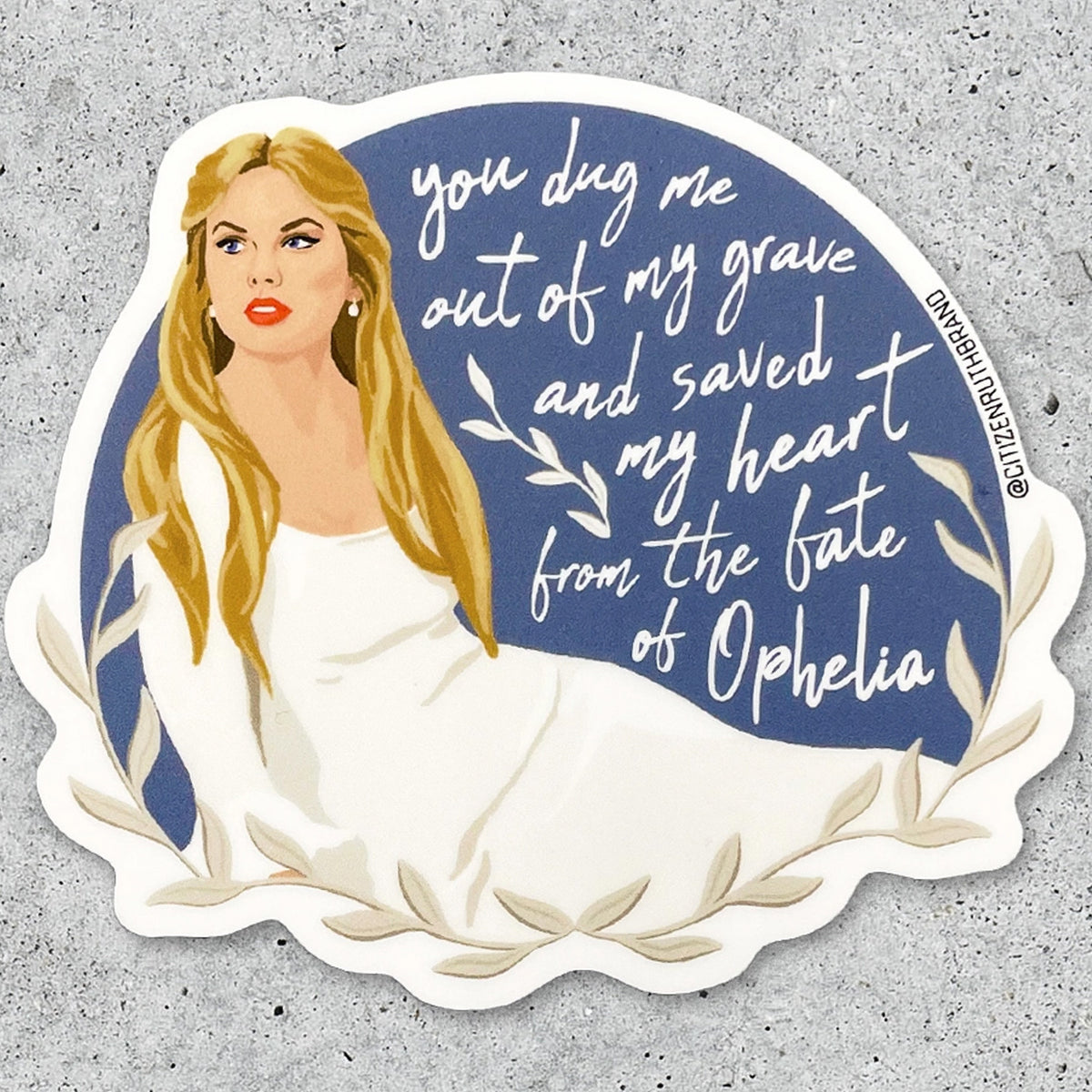 Taylor Swift Ophelia Sticker – Jenni Bick Custom Journals