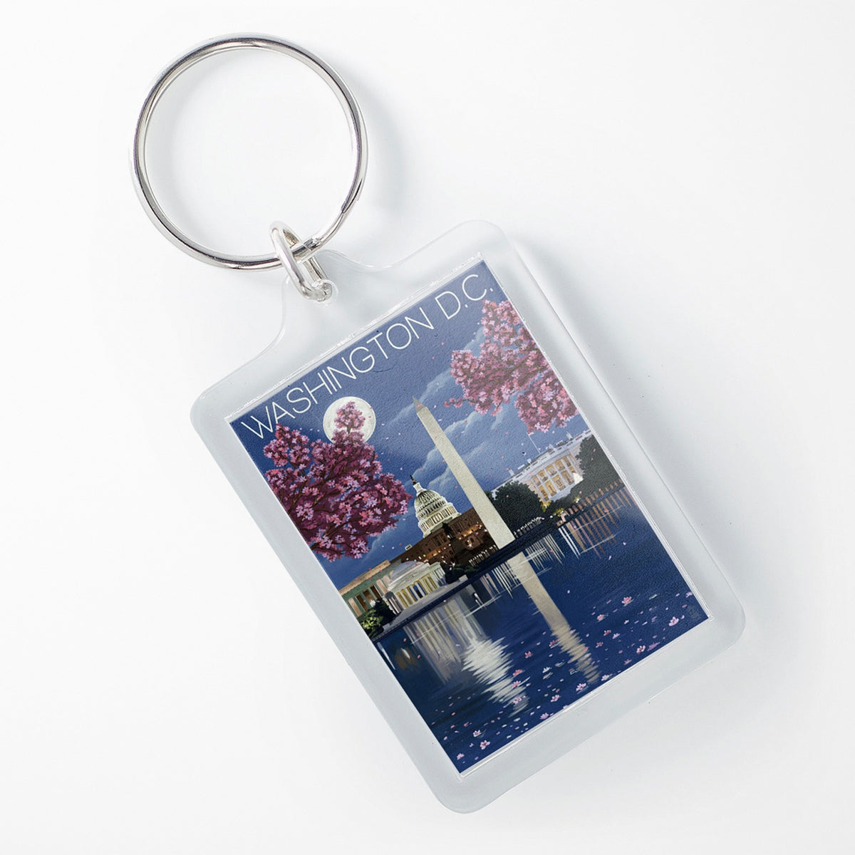Washington DC Night Scene Keyring – Jenni Bick Custom Journals