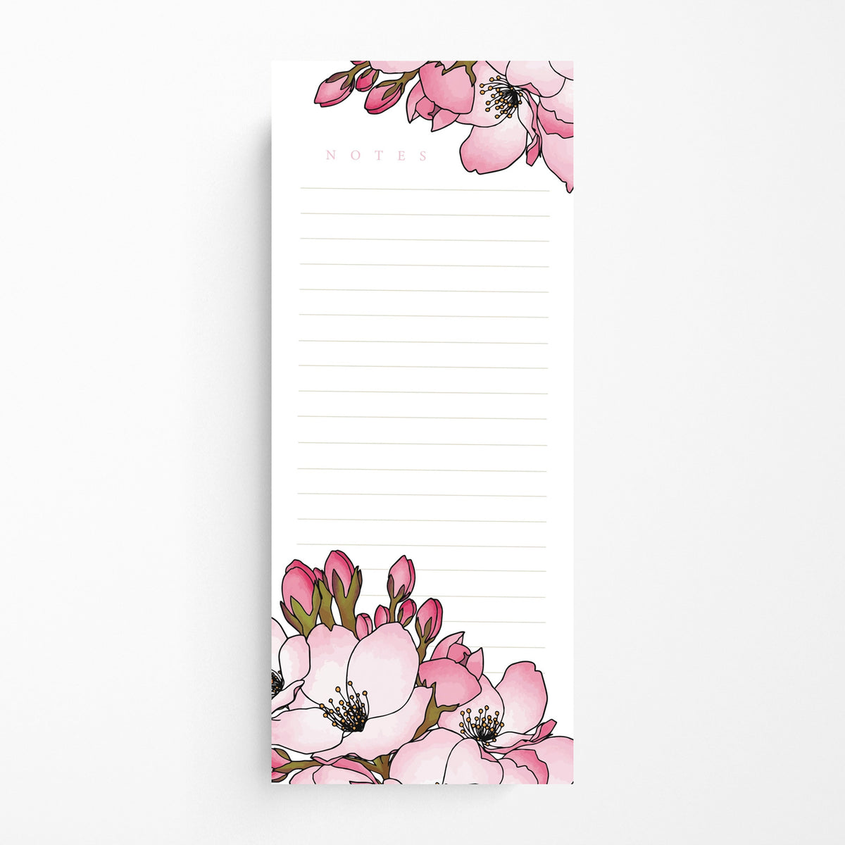 Cherry Blossoms Tall Notepad – Jenni Bick Custom Journals