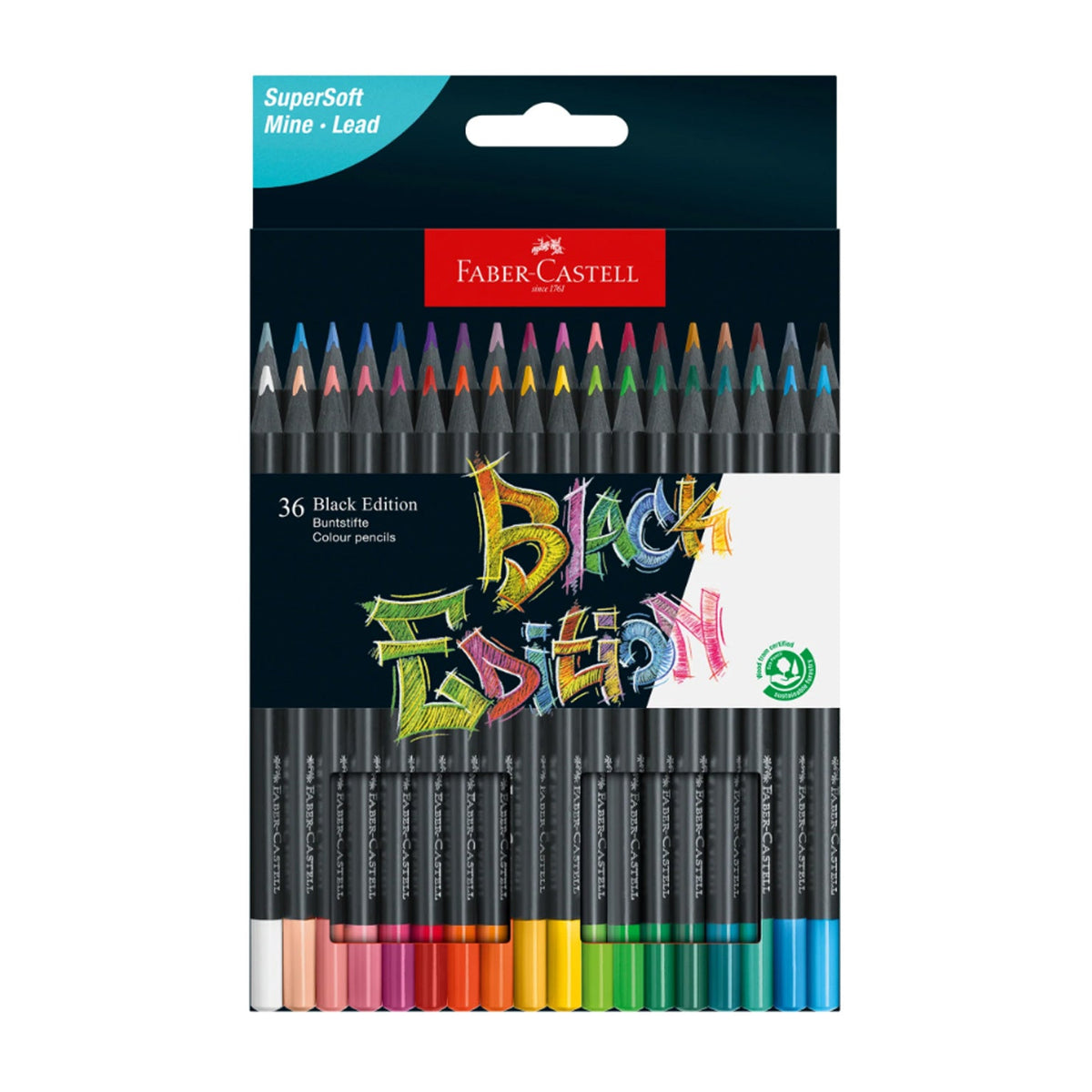 Faber Castell Black Edition Colored Pencils - Basic Colors 36 Set ...