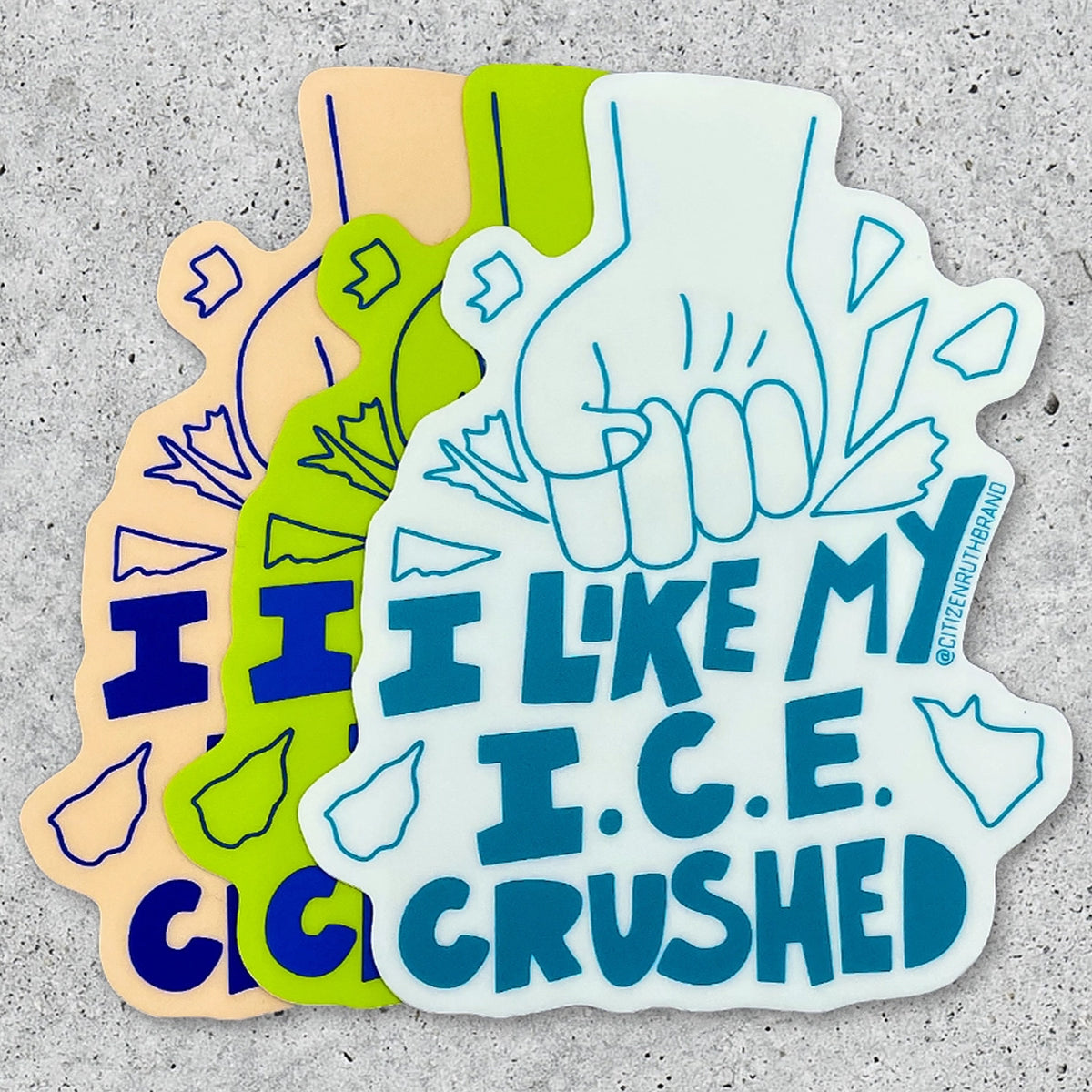 I Like My I.C.E. Crushed Sticker – Jenni Bick Custom Journals