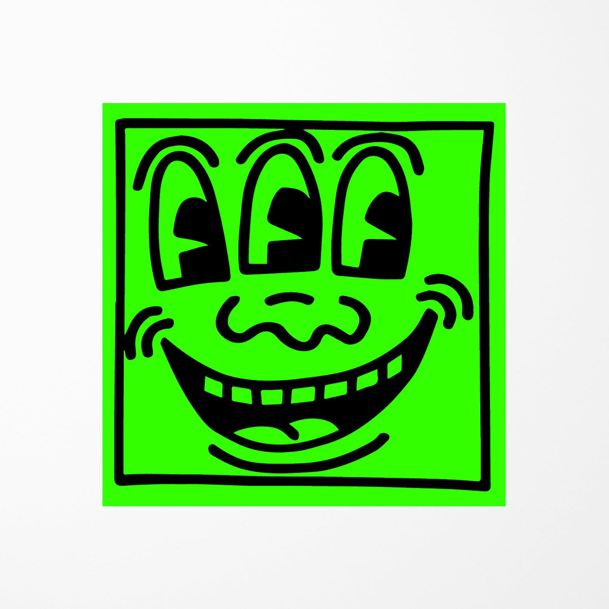 Keith Haring 3-Eyed Face Vinyl Sticker – Jenni Bick Custom Journals