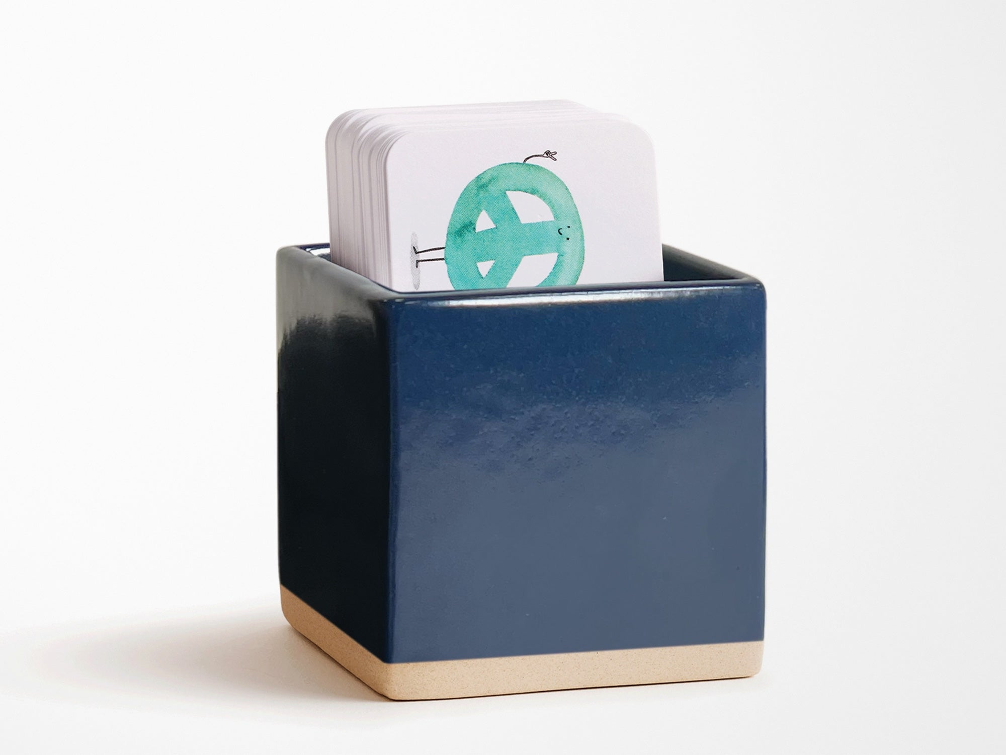 Little Notes Ceramic Holder - Navy – Jenni Bick Custom Journals