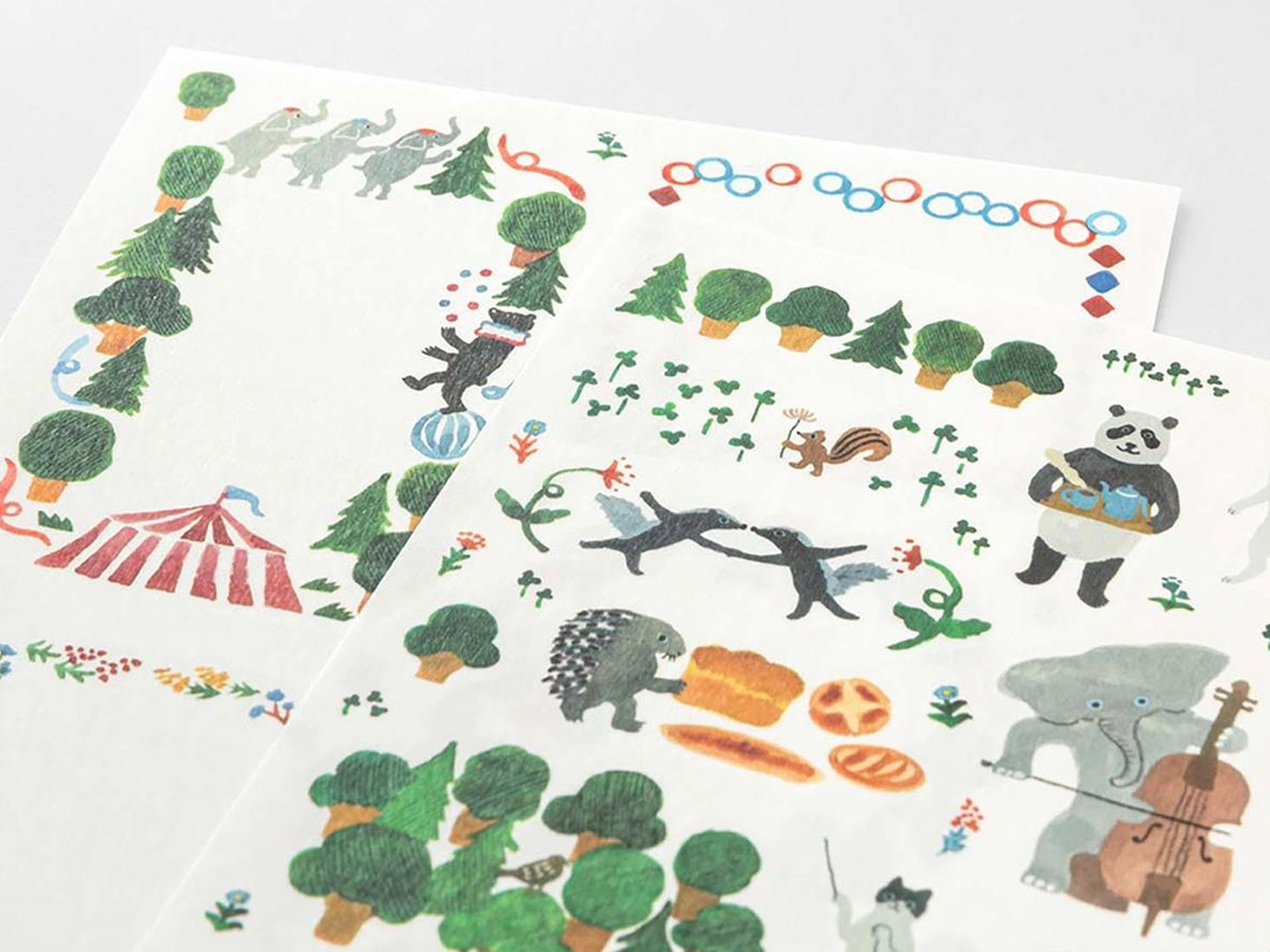 Midori Yuru Log Sticker 2 Sheets - Forest Animals – Jenni Bick Custom ...