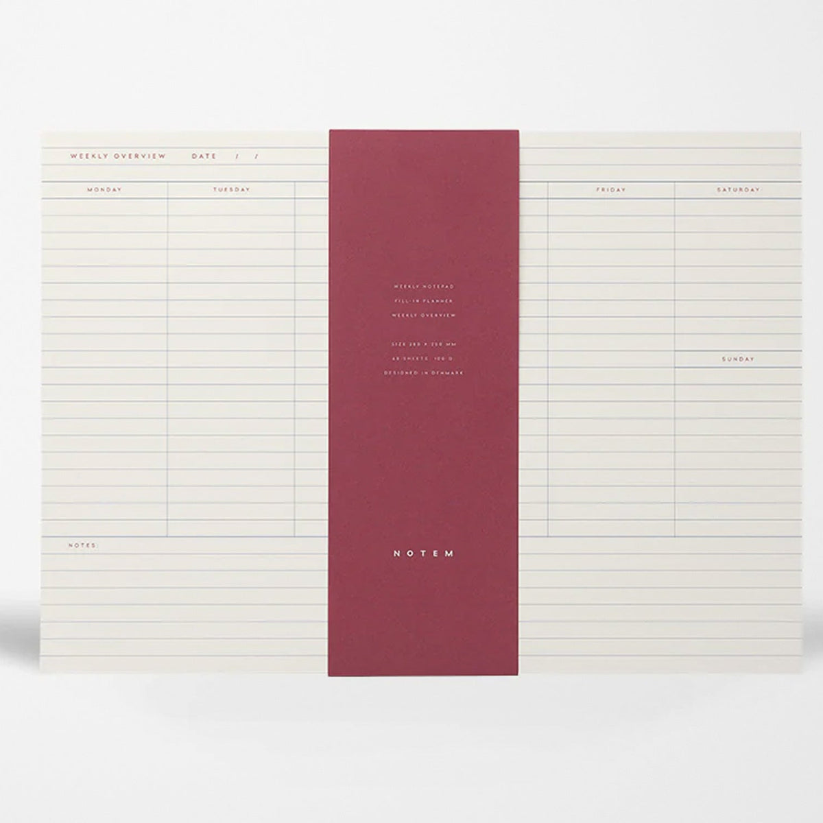 Notem MILO Weekly Planner Notepad - White & Blue – Jenni Bick Custom ...