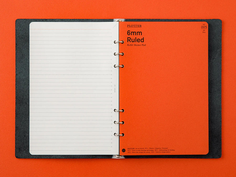 PLOTTER 6 Ring Leather Binder - A5 Shiranami – Jenni Bick Custom Journals