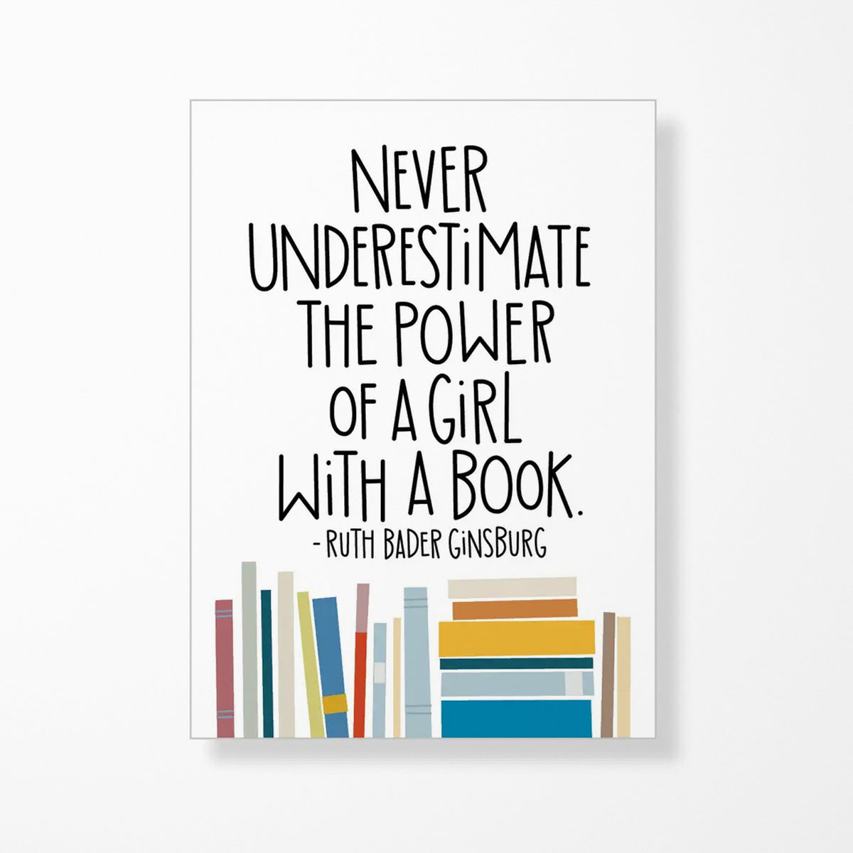RBG Girl With a Book Quote Magnet – Jenni Bick Custom Journals