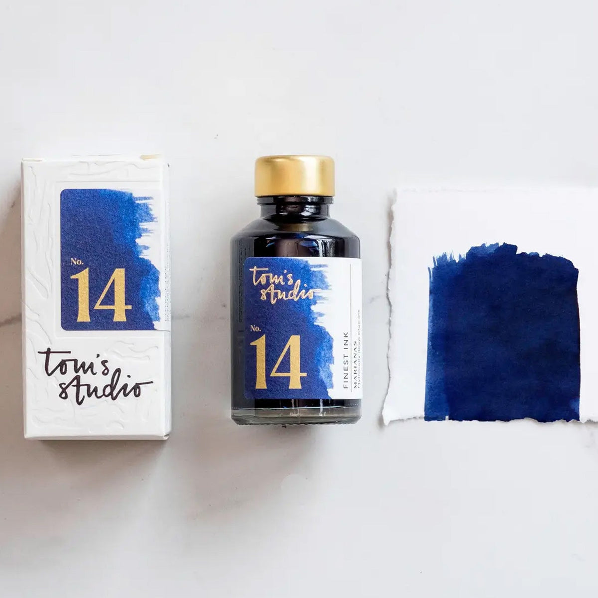 Tom's Studio Fountain Pen Ink - 14 Marianas Blue – Jenni Bick Custom ...