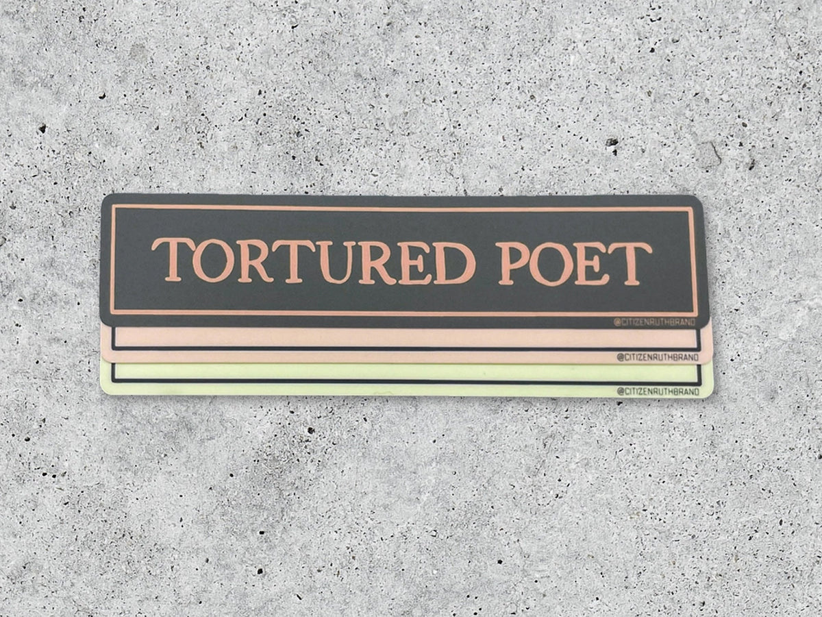 Tortured Poet Vinyl Sticker – Jenni Bick Custom Journals