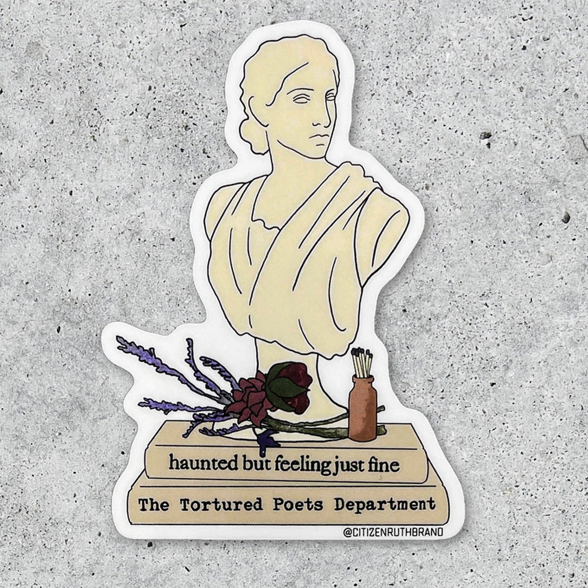 Tortured Poets Haunted Vinyl Sticker – Jenni Bick Custom Journals