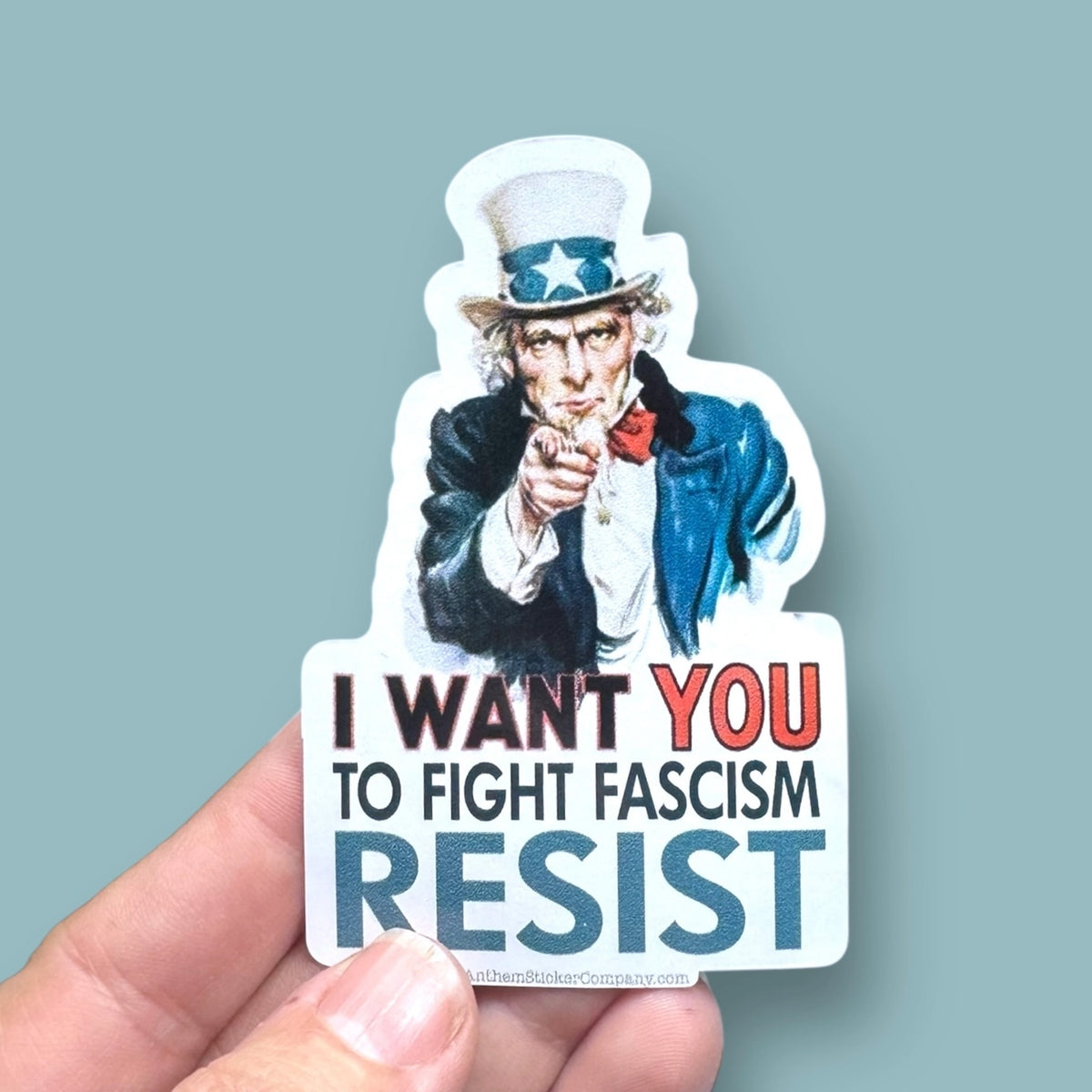 Uncle Sam I Want You To Fight Fascism Resist Vinyl Sticker – Jenni Bick ...