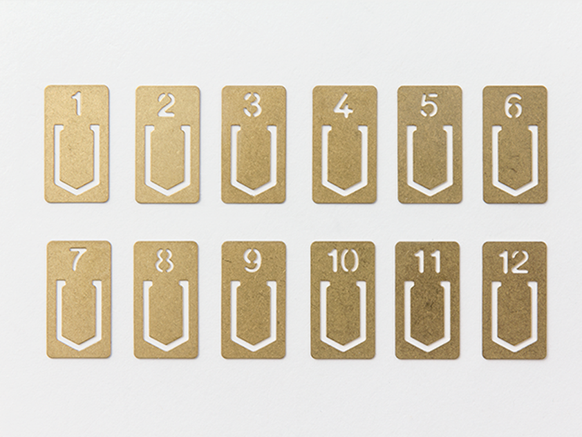 Brass Number Clips – Jenni Bick Custom Journals