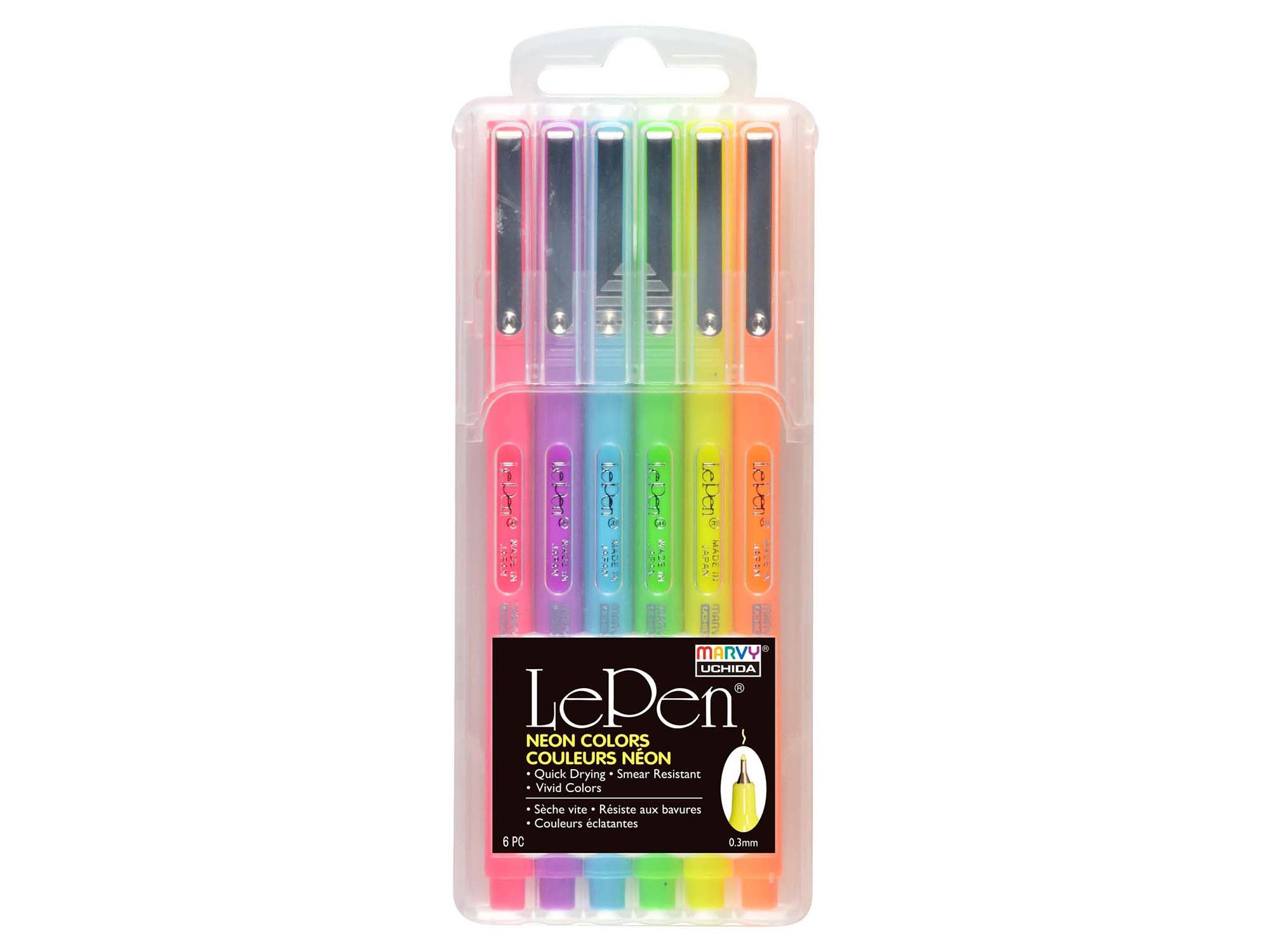 Le Pen Neon Colors - Set of 6 Pens – Jenni Bick Custom Journals