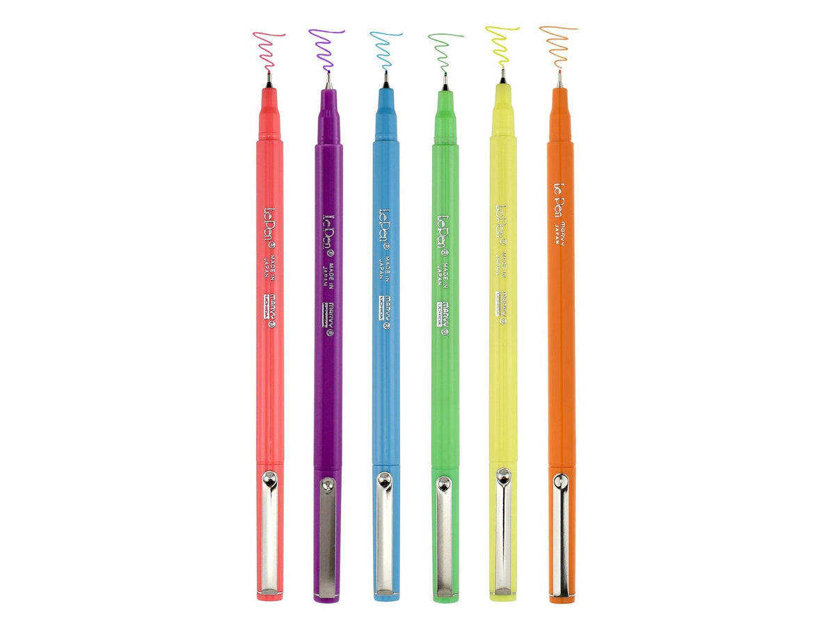 Le Pen Neon Colors - Set of 6 Pens – Jenni Bick Custom Journals