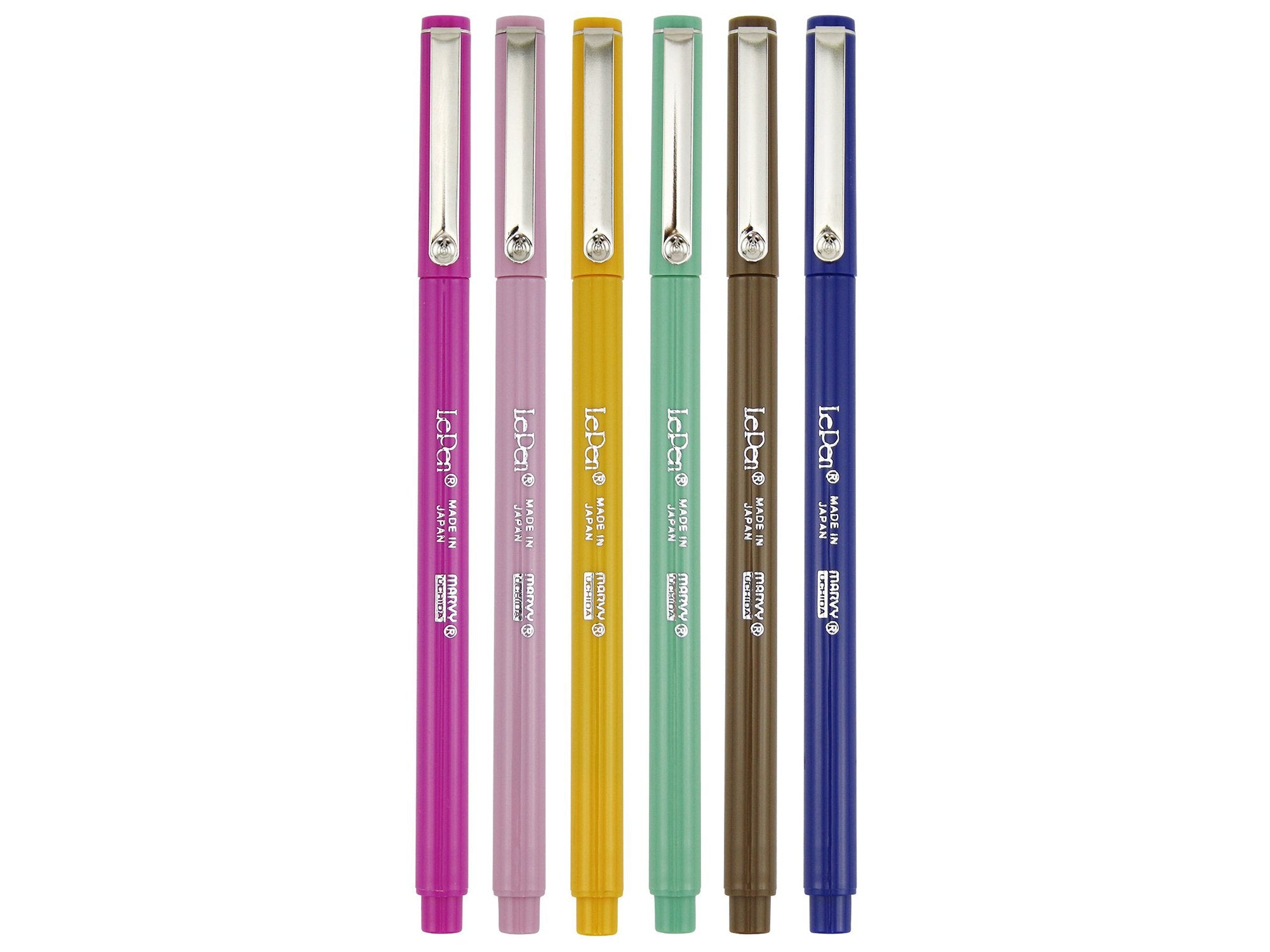 Le Pen Retro Colors - Set of 6 Pens – Jenni Bick Custom Journals