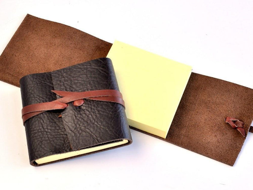 Leather Wrap Sticky Note Pad – Jenni Bick Custom Journals