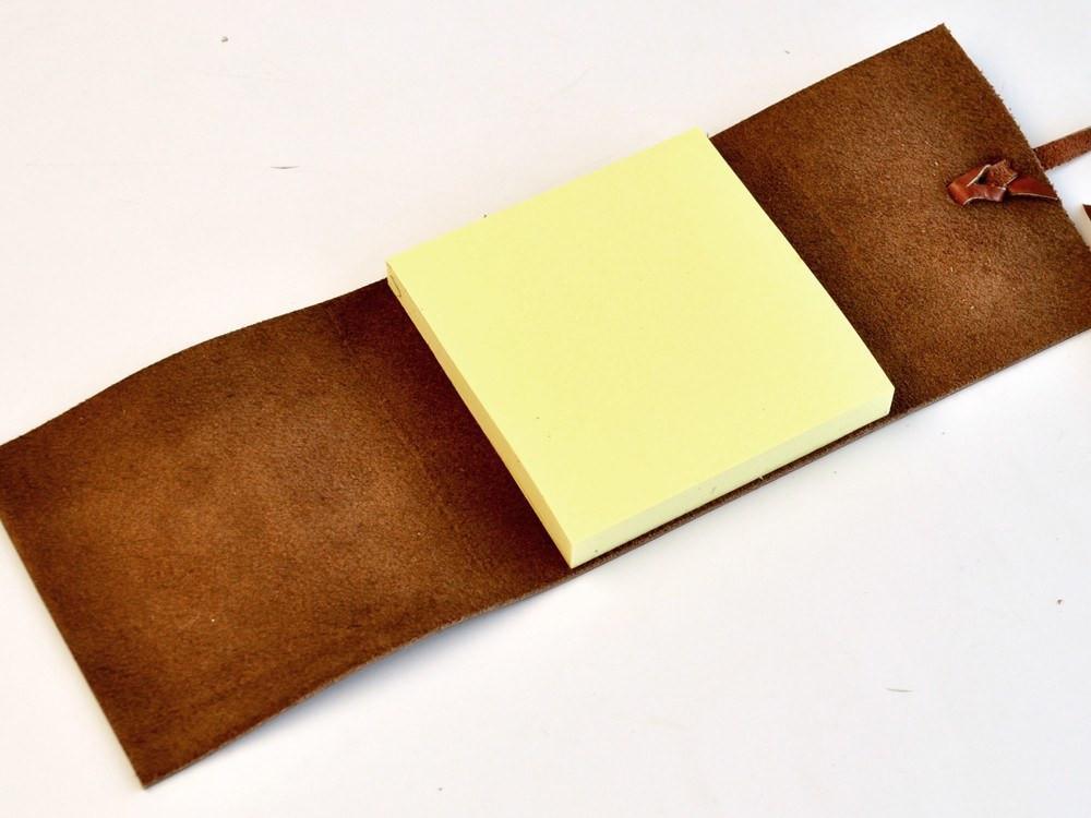 Leather Wrap Sticky Note Pad – Jenni Bick Custom Journals