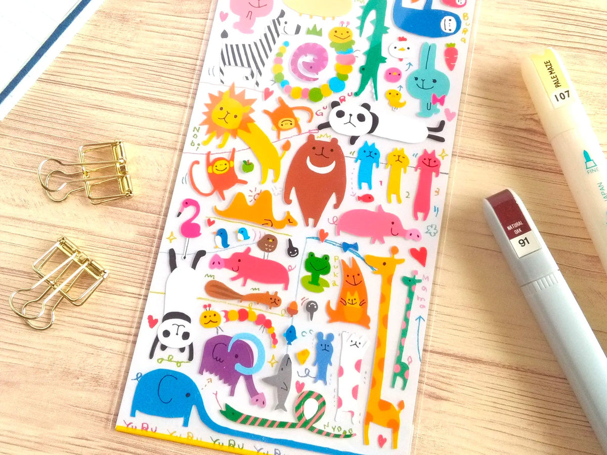 Yuru Animal One Sticker Sheet – Jenni Bick Custom Journals